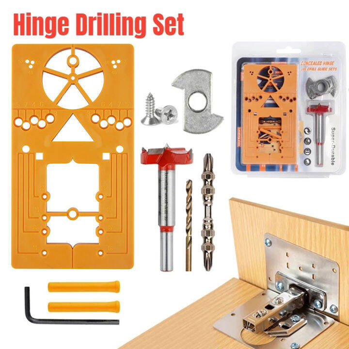 HOT [Ready stock] 95-105° Ajustable Hinge Hole Drilling Guide Locator ...