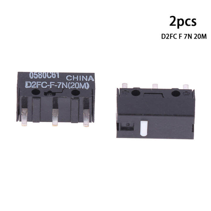 Pnate 2Pcs Mouse Micro Switch D2FC-F-7N 10M 20M of D2FC-F-K(50M) -RZ D2F D2F-01 D2F-01F D2F-L ...