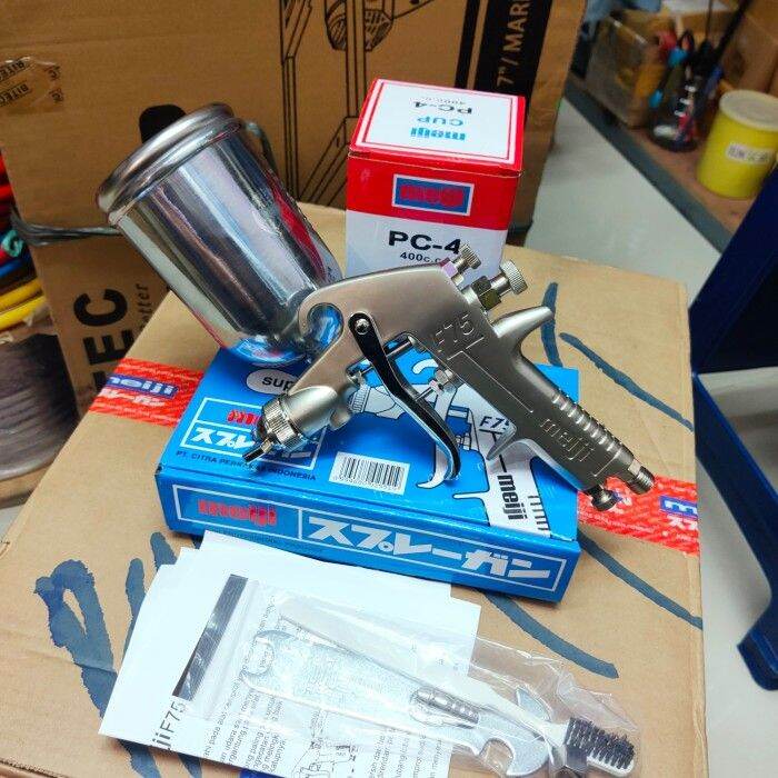 Semprotan Cat Mobil Cat Tembok Motor Spray gun cat MEIJI F75 tabung ...