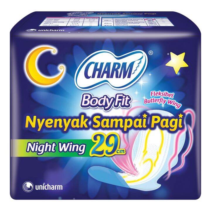 CHARM BODY FIT NIGHT WING 29 CM ISI 10 PCS | Lazada Indonesia