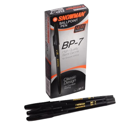 Pulpen Snowman BP-7 12 Pcs / Ballpoint Hitam 1 Box / Lusin | Lazada Indonesia