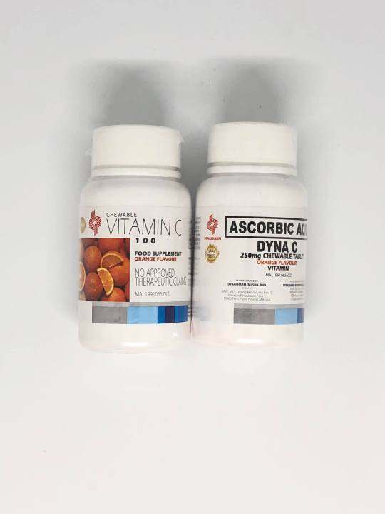 AUTHENTIC DYNA C ASCORBIC ACID CHEWABLE VITAMIN C 250mg FOR ADULT AND ...