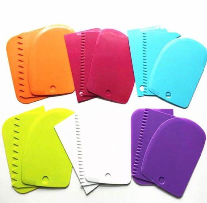 Scraper Kue / Scraper Plastik set 3 in 1 - butter cream / warna sesuai ...