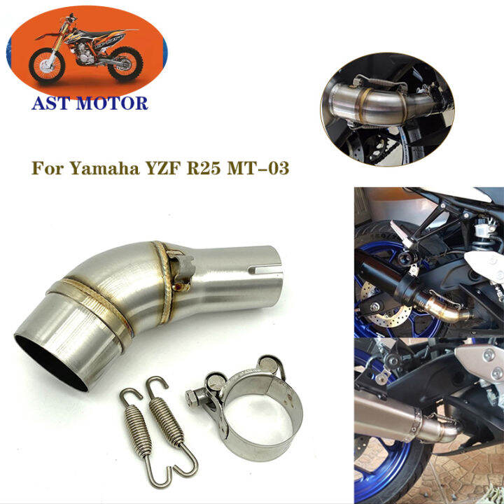 ASTMOTOR Motorbike Modified Scooter Muffler Motorcycle Middle Exhaust ...