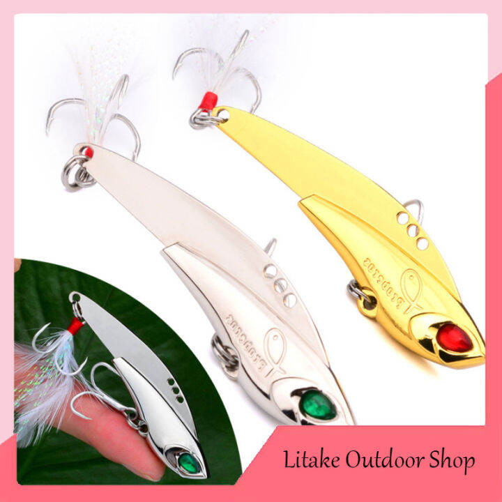สปินเนอร์เหยื่อแข็ง Vib ตา3d เหยื่อล่อปลาโลหะช้อน23G/16G/11G เหยื่อปลากะพงเหมาะสำหรับน้ำจืด ...