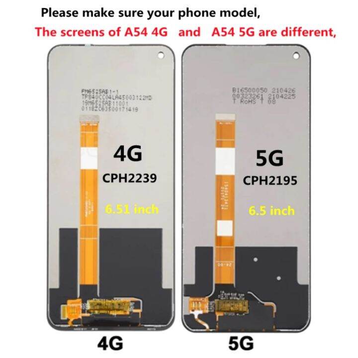 Oppo LCD A54 4G A93 5G A74 5G A54 5G LCD Digital Touch Screen Display Frame Assembly for ...