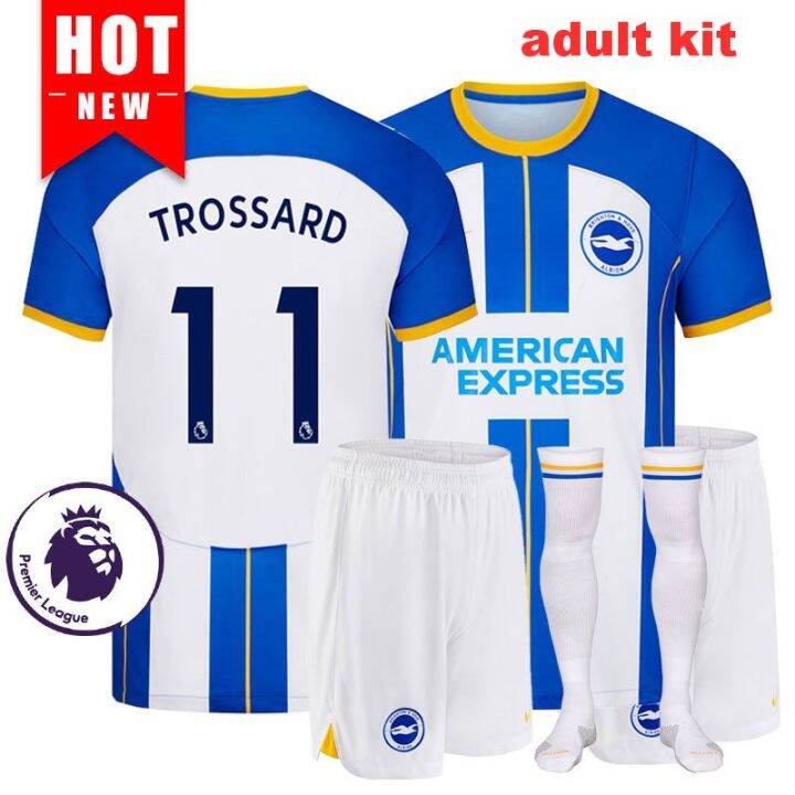 Adult kit Brighton soccer Jersey 2022 2023 home Football Shirt with EPL ...
