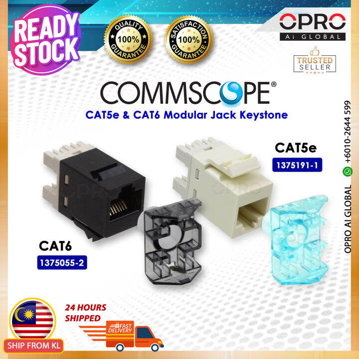 Commscope AMP® Ori RJ45 Cat6 Cat5e Keystone Jack / Modular Jack ...