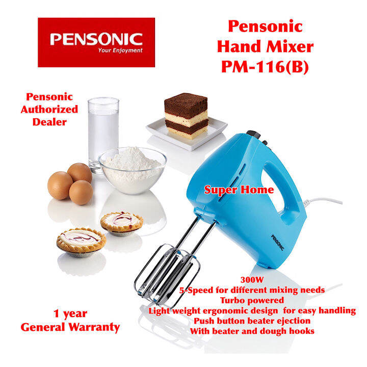 Pensonic Hand Mixer PM-116(B) (300W)(5 Speeds) | Lazada