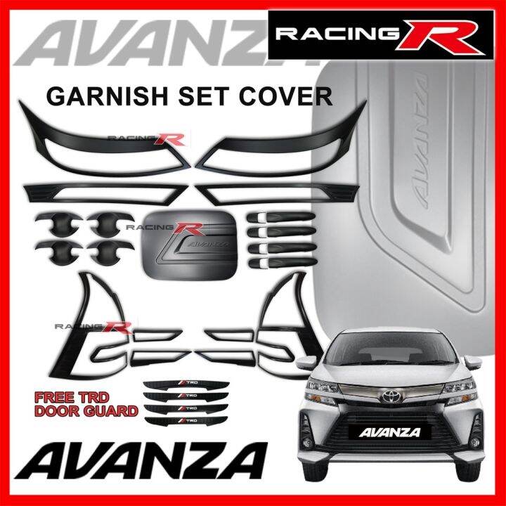 Toyota Avanza 2019 to 2022 Combo Set Garnish Cover Matte Black V1 [FREE TRD DOOR GUARD] | Lazada PH