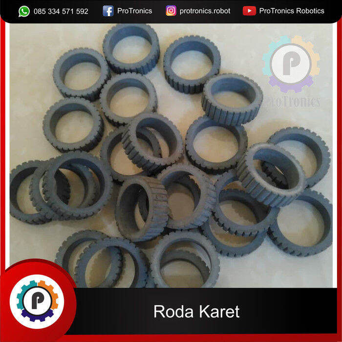 Roda / Ban / Wheel Karet Robot Line Tracer Line Follower Anti Selip ...