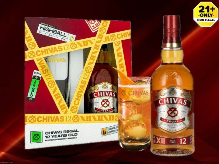 Chivas Regal 12 Yr Old Scotch Whisky Limited Edition Gift Pack (Free Chivas Highball Glass) | Lazada