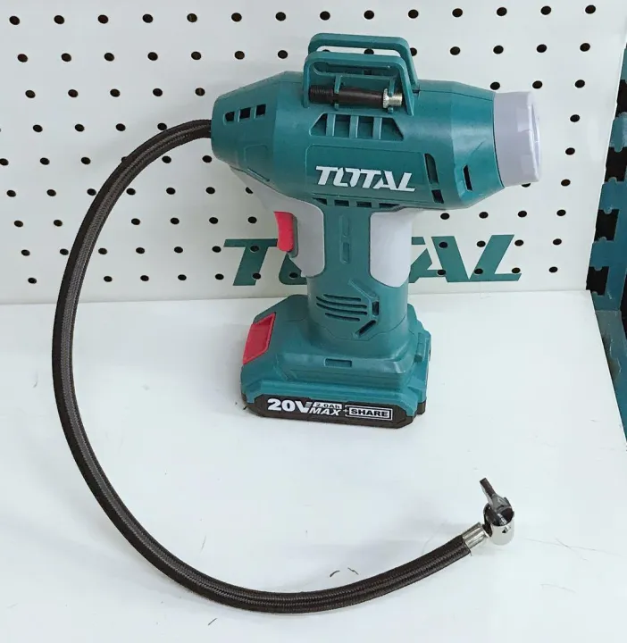 TOTAL lithium-ion auto air compressor 150PSI/10Bar 20v set TACLI2001 ...