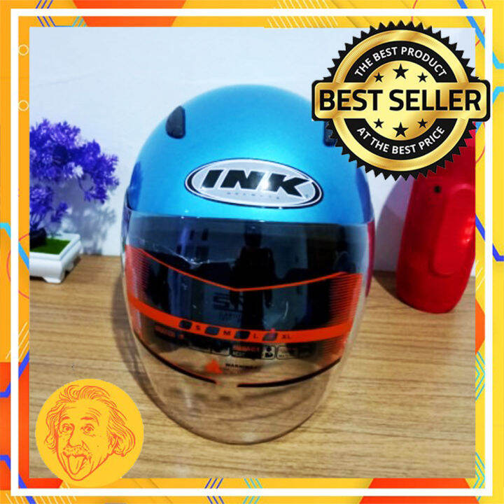 (FREE KARDUS) Helm Basic INK Centro Biru Muda | Lazada Indonesia