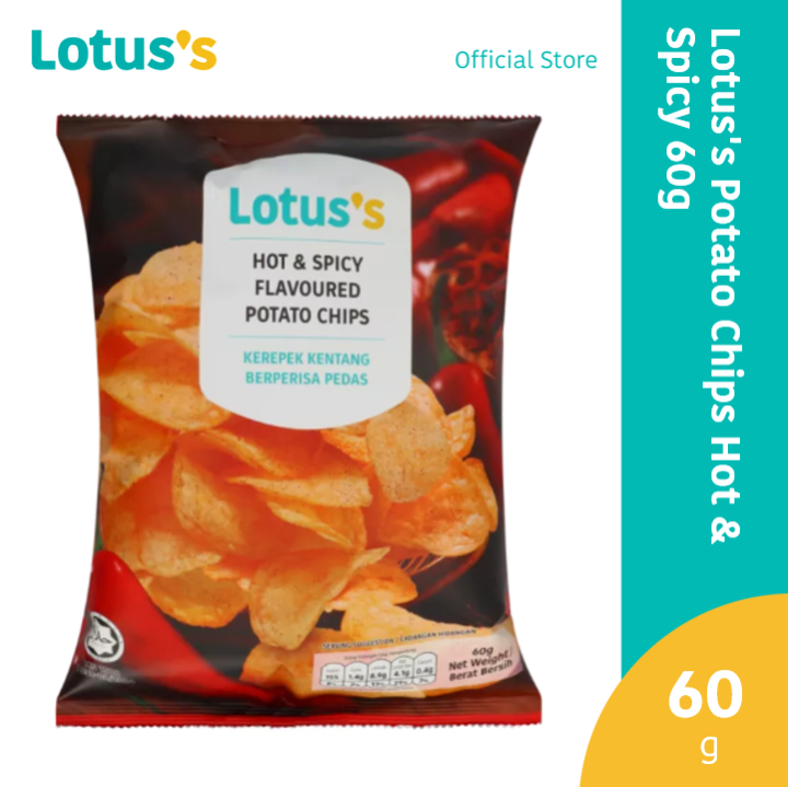 Lotus's Potato Chips Hot & Spicy 60g | Lazada