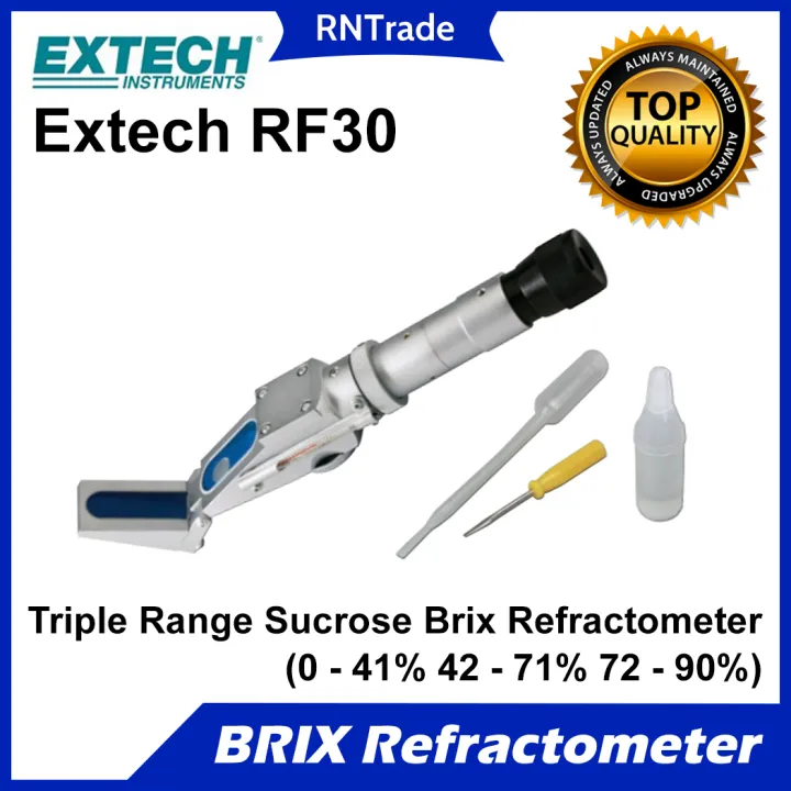EXTECH RF30 Triple Range Sucrose Brix Refractometer (0 - 41% 42 - 71% ...