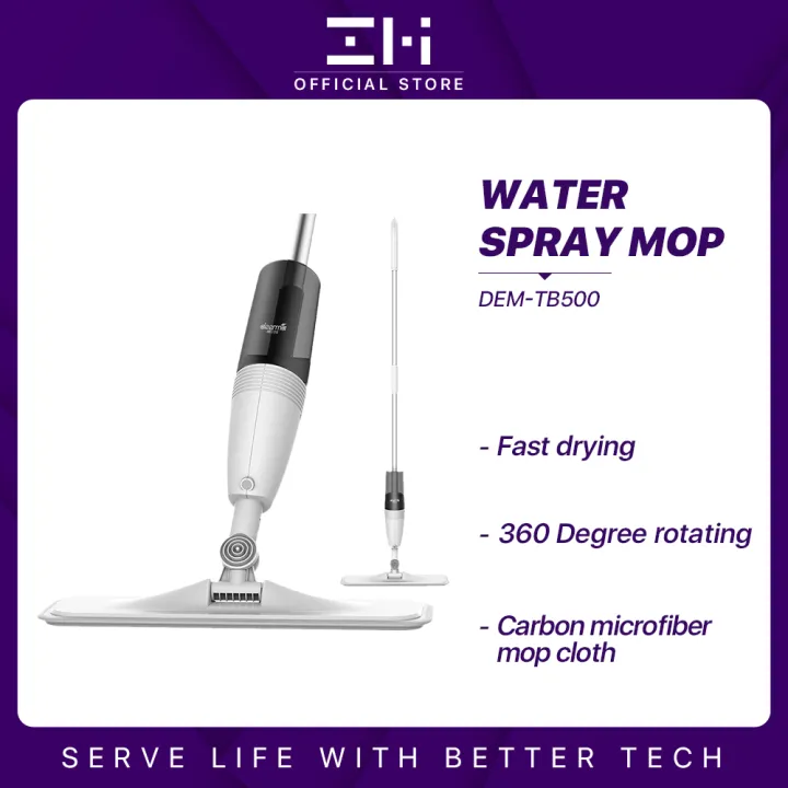 Deerma tb500 Water Spray Mop Sweeper Smart Floor Cleaner Carbon Fiber Dust Mops 360 Rotating Rod ...