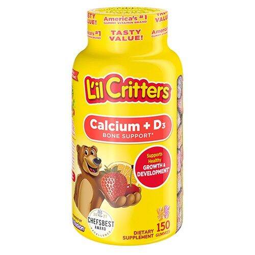 กัมมี่ L'il Critters Kids Calcium Gummy Bears with Vitamin D3 150กัมมี่ ...