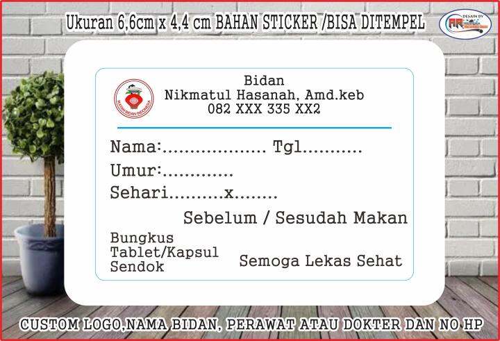 100 lembar ETIKET SIRUP, ETIKET SYRUP, ETIKET OBAT, LABEL STICKER OBAT ...