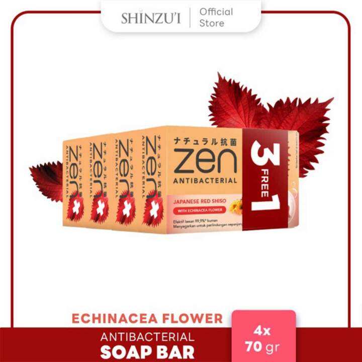 Zen Anti Bacterial Body Soap Shiso & Echinacea 4X70G | Lazada Indonesia