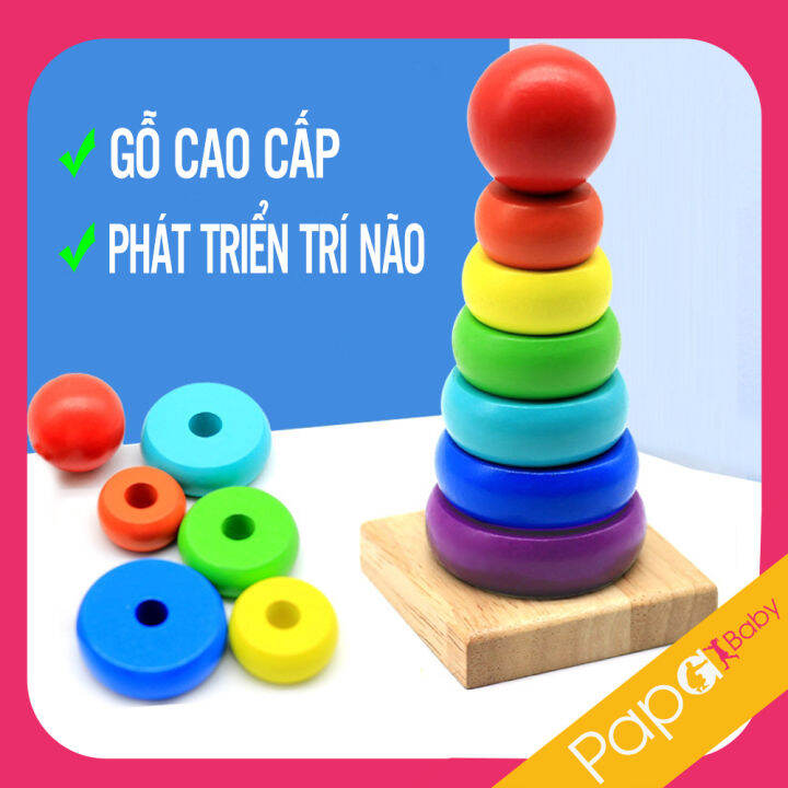 Tháp Xếp Chồng - Dành Cho Bé, 7 Màu Để Chơi, Nhanh Mắt - Đồ Chơi Tháp ...
