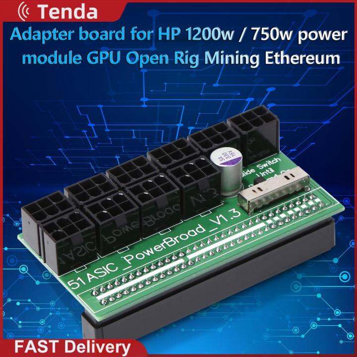 Universal 750W-1200W PSU Power Supply Breakout Board 10 Ports PCIe 6Pin ...