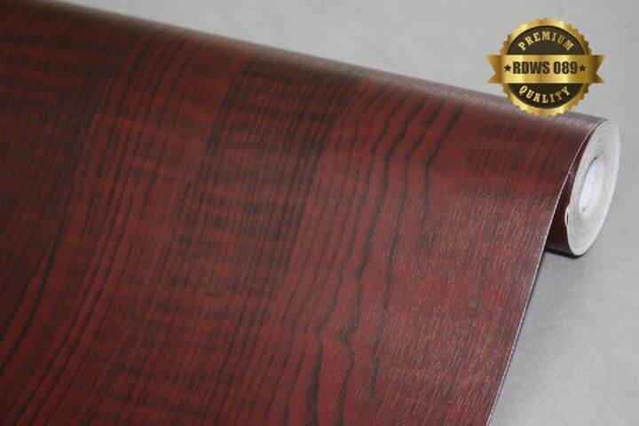 Wallpaper Dinding Sticker Kayu Pernis 10m X 45cm Lazada Indonesia