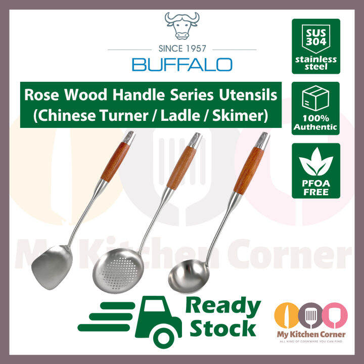 BUFFALO 牛头牌 Rose Wood Handle Series Stainless Steel 304 Utensils ...
