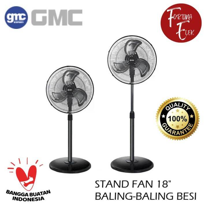 GMC Stand Fan Kipas Angin Berdiri Tumpu 16 Inch BM 318 Baling baling Besi | Lazada Indonesia