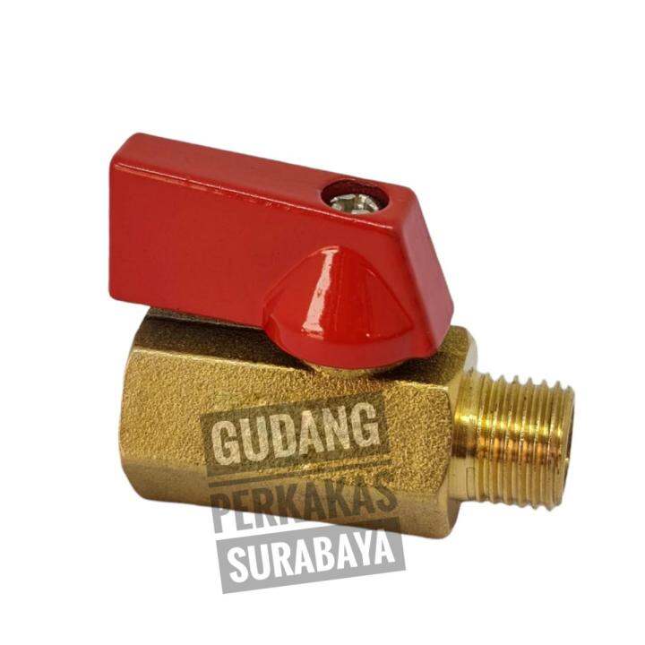 STOP KRAN FEMALE x MALE MINI BALL VALVE KRAN KOMPRESOR STOP KRAN KOMPRESOR FULL KUNINGAN ...