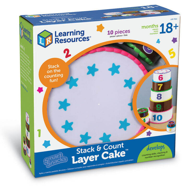 [18 เดือน+] Stack & Count Layer Cake ของเล่น เค้ก หลายชั้น ฝึกนับจำนวน ...