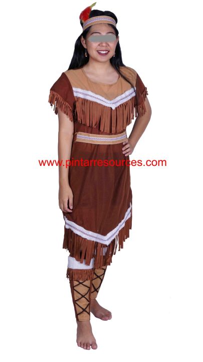 READY STOCK Cosplay Adult Woman American Native Red Indian Costume ...