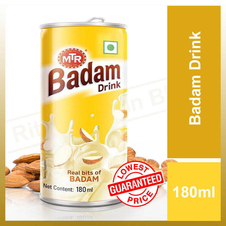 MTR Badam Drink - Real bits of Almond & Saffron | Susu Badam | 180ml ...
