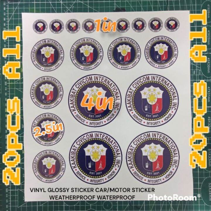 CARSTICKER LOGO VINYL STICKER WATERPROOF GLOSSY HOLOGRAM 3M (KAAKIBAT ...