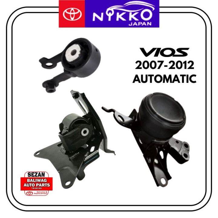 NIKKO JAPAN ENGINE SUPPORT SET RIGHT LEFT REAR VIOS 2007-2012 AUTOMATIC 12363-0M020 12305-21330 ...