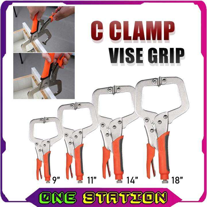 Multi-function Portable Steel C Clamp Vise Grip Locking Welding Plier 9 ...