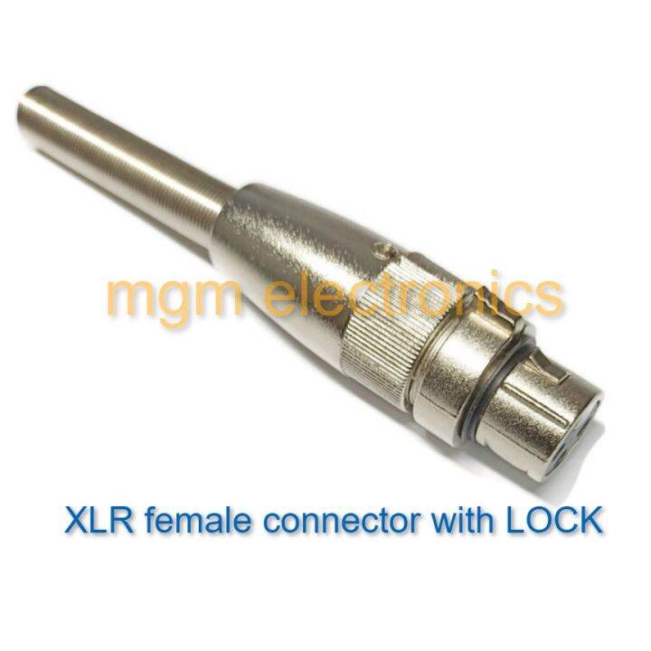 XLR 3 pins Female Jack Connector Long Spring with LOCK | Lazada PH