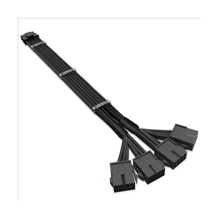 RTX 4090 4080 4070TI 16Pin(12+4) to 4X8Pin PCI-E 5.0 Sleeved Extension Cable,12Pin to 4X8Pin ...