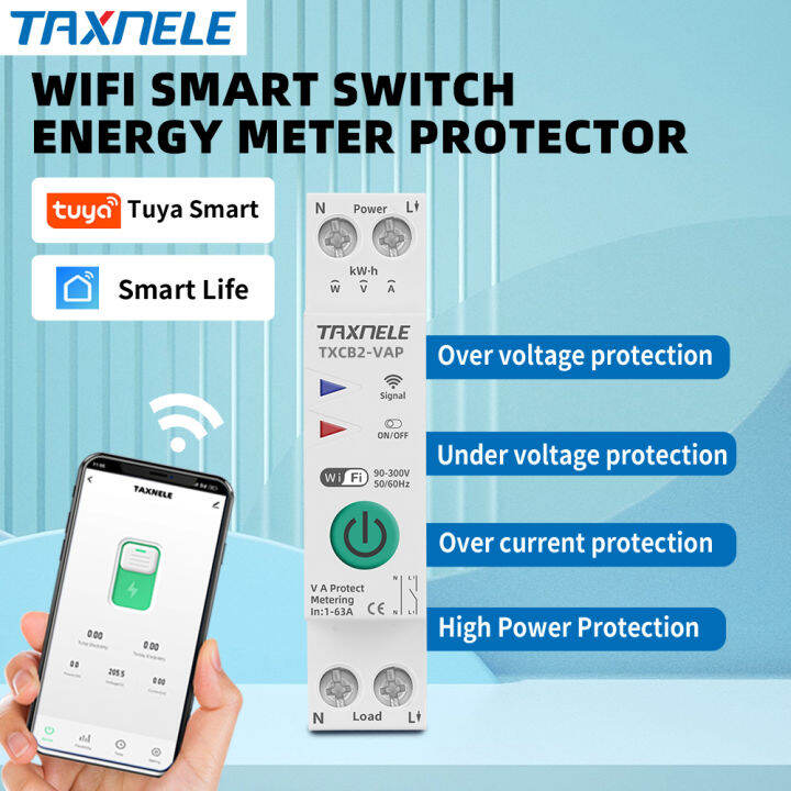 63A TUYA WiFi Circuit Breaker Smart MCB Over Current Under Voltage ... 63A TUYA WiFi Circuit Breaker Smart MCB Over Current Under Voltage ...