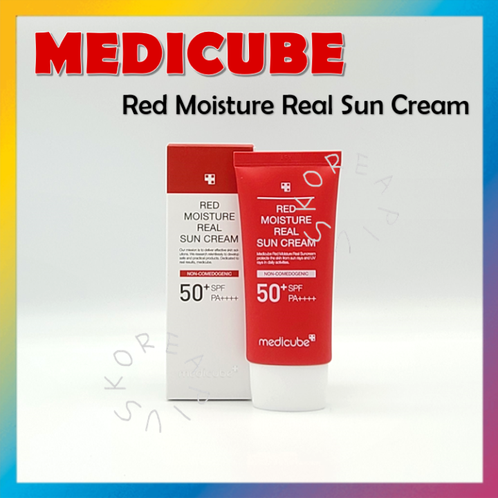 [MEDICUBE] Red Moisture Real Sun Cream SPF50+ PA++++ 50ml | Lazada PH