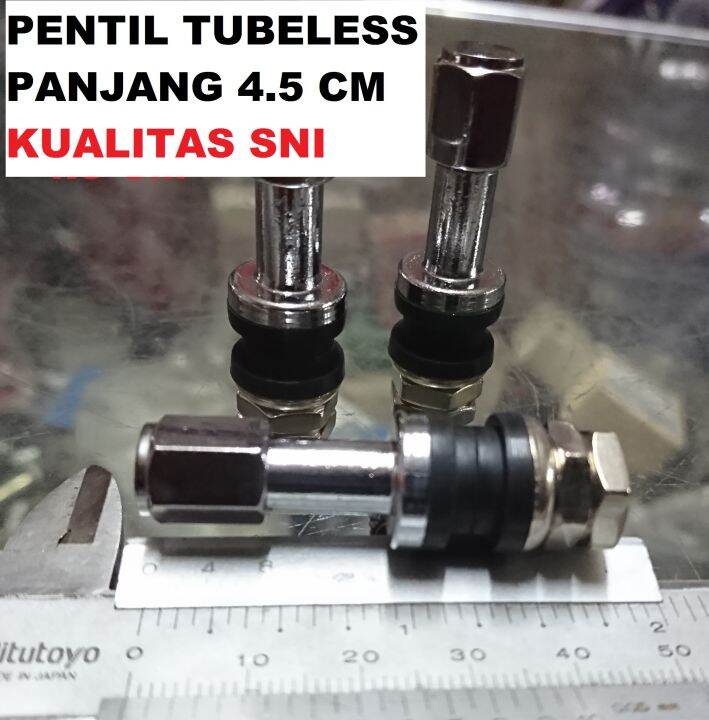 SNI Pentil PANJANG Ban Mobil Motor Tubeless Tubles bahan besi 4.5 cm ...