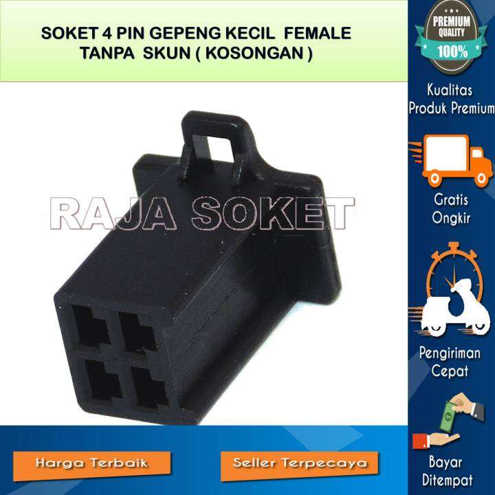 ( isi 10 pcs ) SOKET SOCKET CONNECTOR KONEKTOR MOTOR KABEL 4 PIN KECIL ...