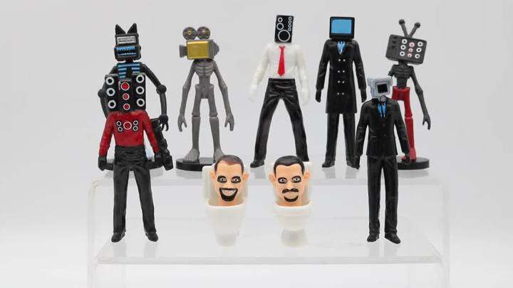 Set Skibidi Toilet Man Camera Man Figure TV Man Speaker Man Model ...