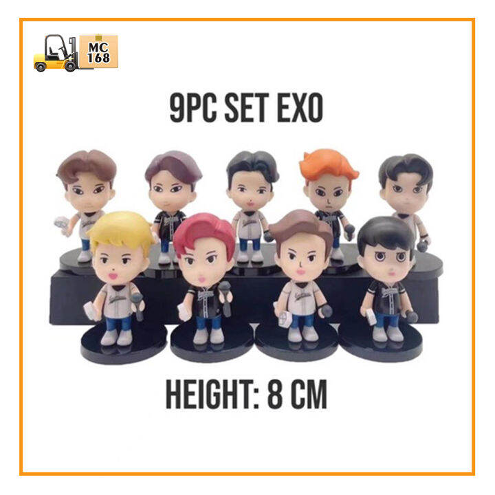 EXO Set Of 9 Mini Model Collectible Figure | Lazada PH