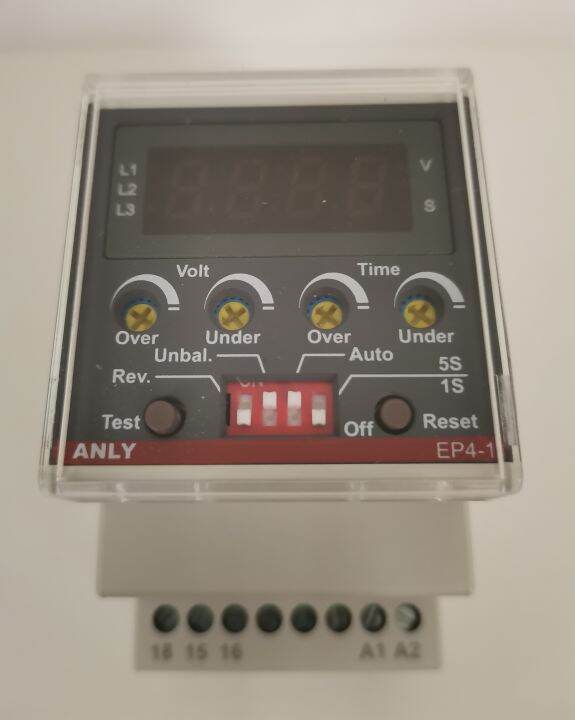 ANLY DIN RAIL TYPE MULTI-FUNCTION DIGITAL VOLTAGE RELAY EP4-135501 ...