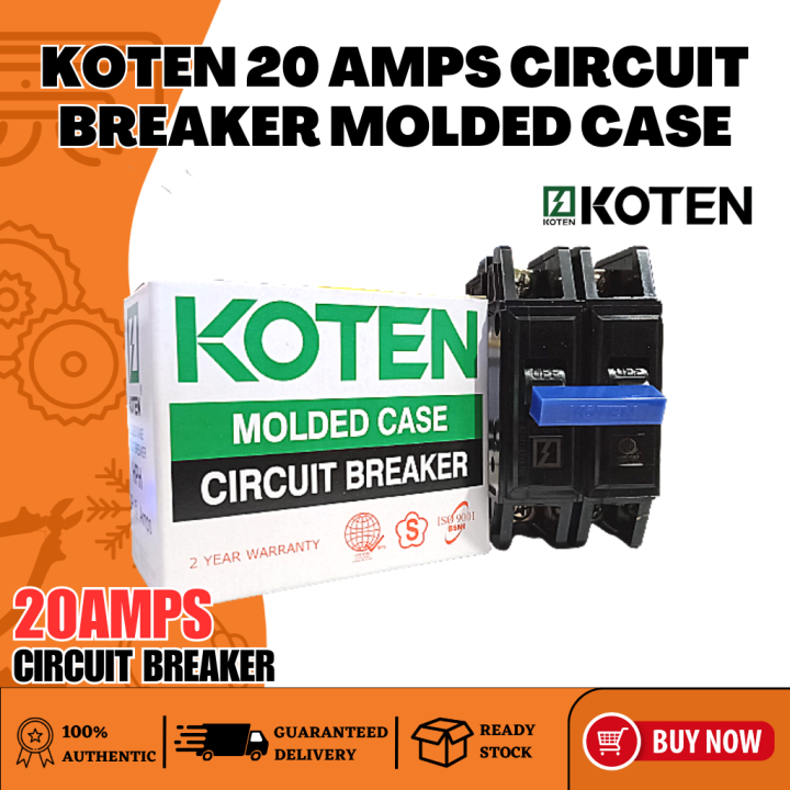 4HMC KOTEN ORIGINAL 20AMPS CIRCUIT BREAKER (HPH) 2P Bolt On 20Amp | Lazada PH