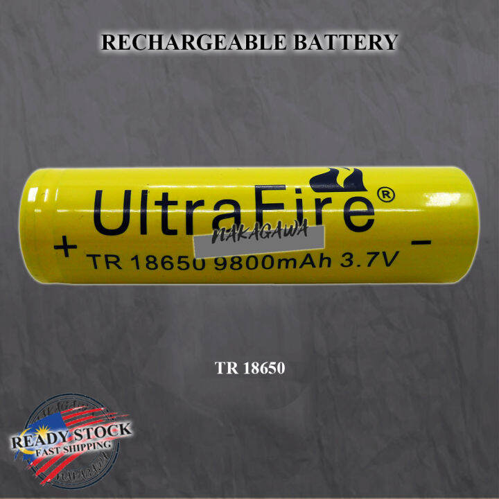 18650 RECHARGEABLE BATTERY ULTRAFIRE TR 18650 9800mAh 3.7V | Lazada