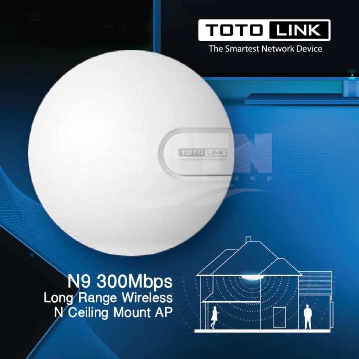 TOTOLINK ( N9 ) 300Mbps Long Range Wireless N Ceiling Mount AP | Lazada.co.th