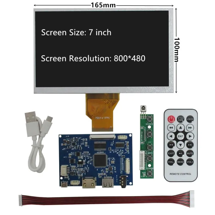 7 Inch LCD Screen Display Driver Control Board Portable Multipurpose U ...