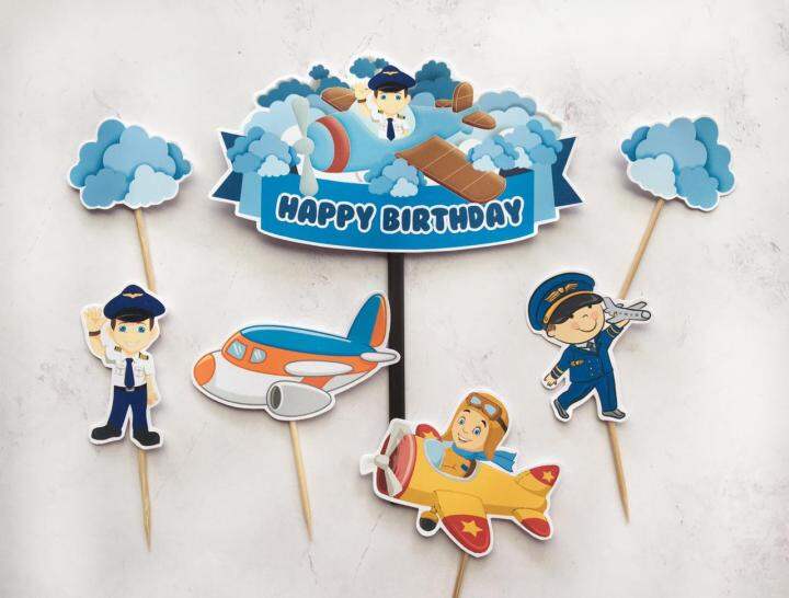 [HIASAN CAKE] Topper PILOT | Lazada Indonesia